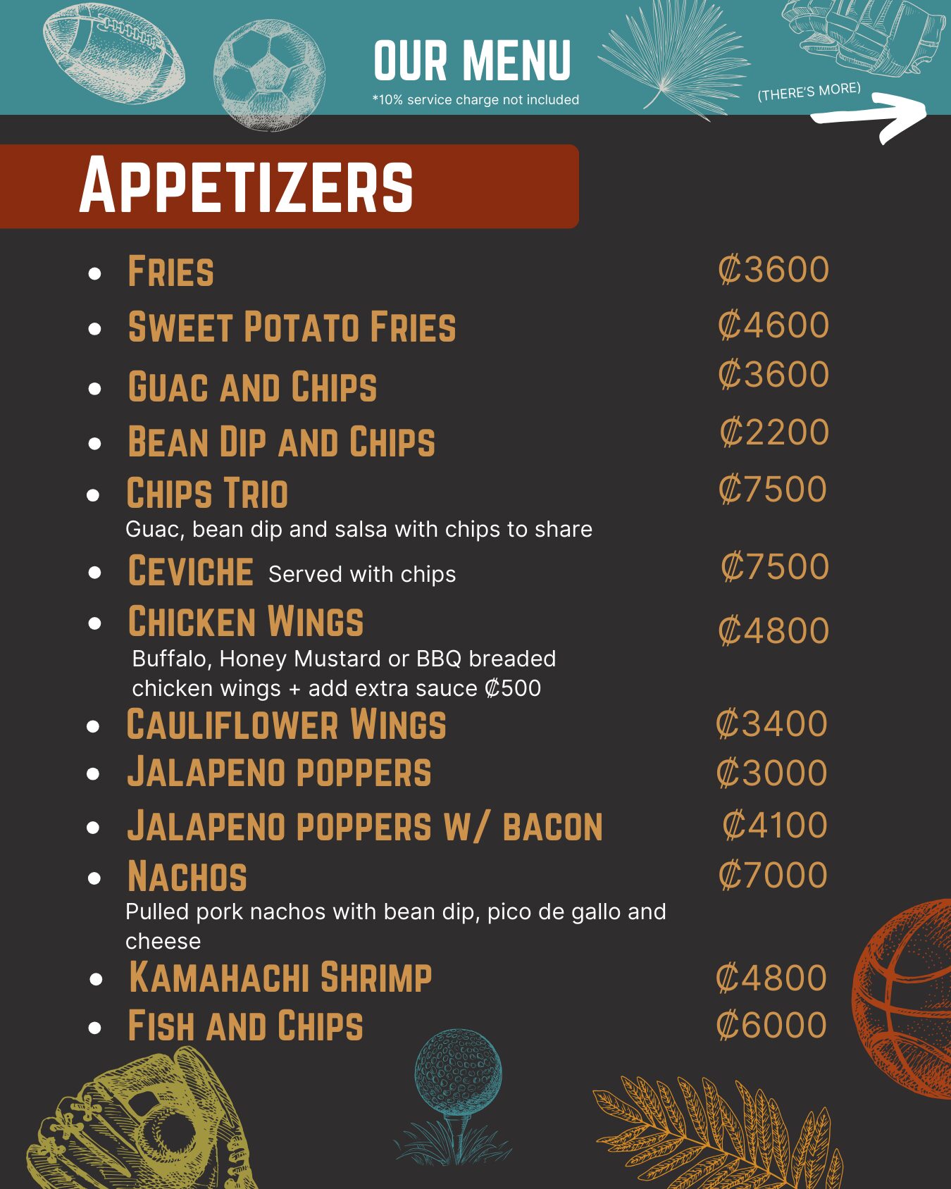 Menu | JPs Bar & Grill